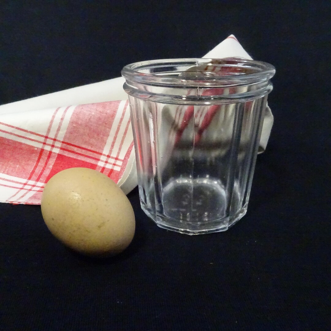 Blown Glass Jam Jar France / Cutlery Pots or Kitchen Utensils / Vintage ...