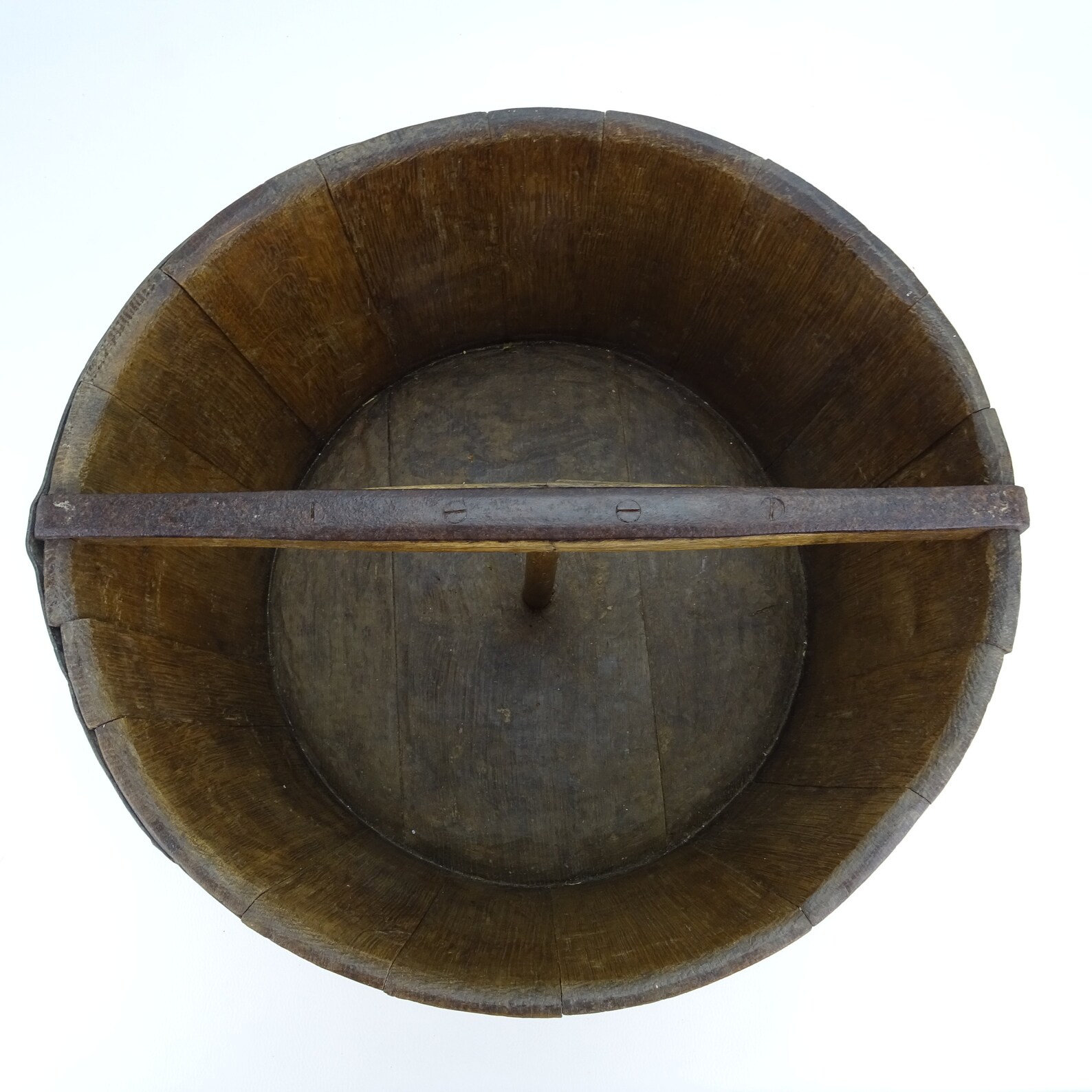 Grain Weighing Bushel / Wood and Metal Measure / French Folk Art ...