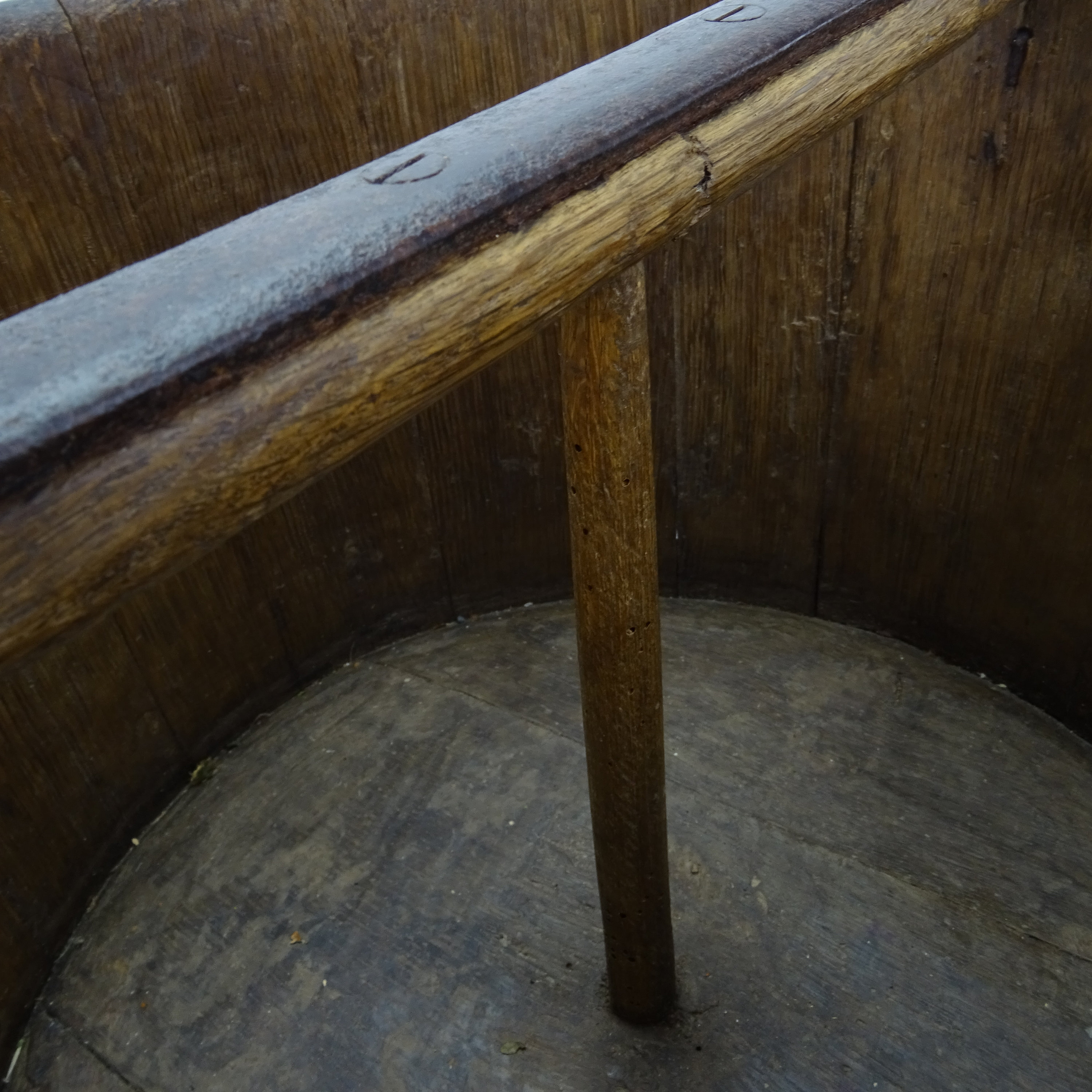 Grain Weighing Bushel / Wood and Metal Measure / French Folk Art ...