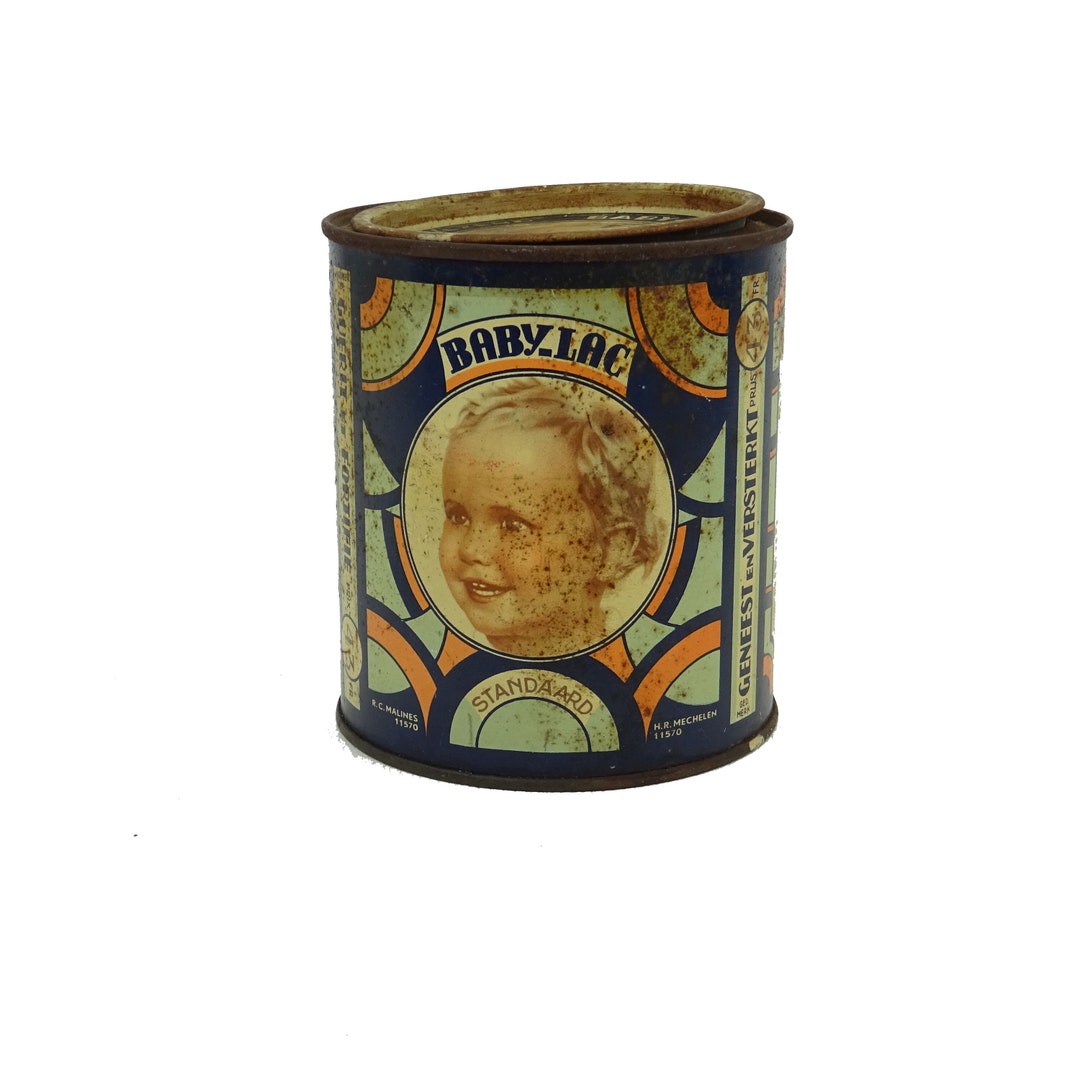 Rare Babylac Food Tin Box With Baby / Tin Box Collection / Advertising ...