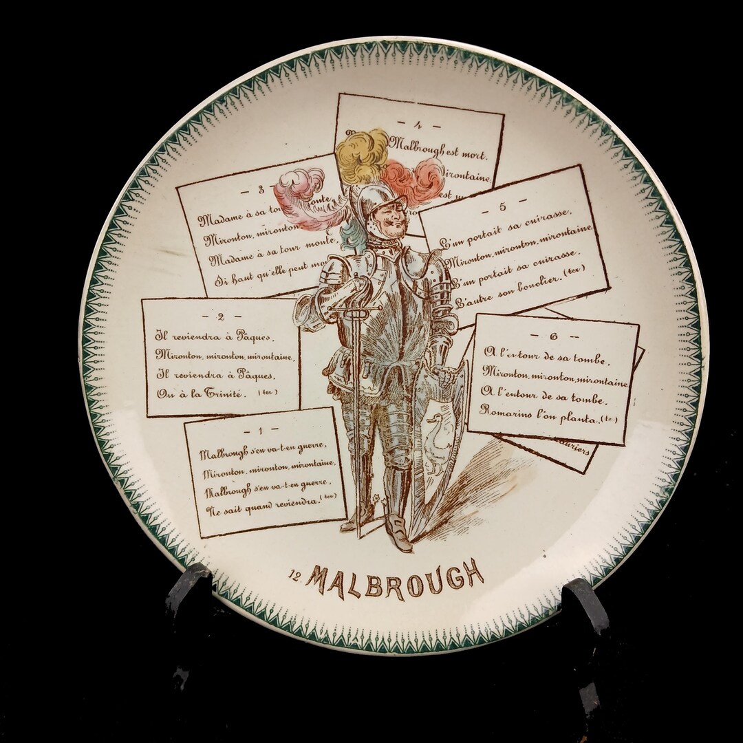 Old Talking Plate in Iron Earth Choisy Le Roi Chanson Malbrough France ...