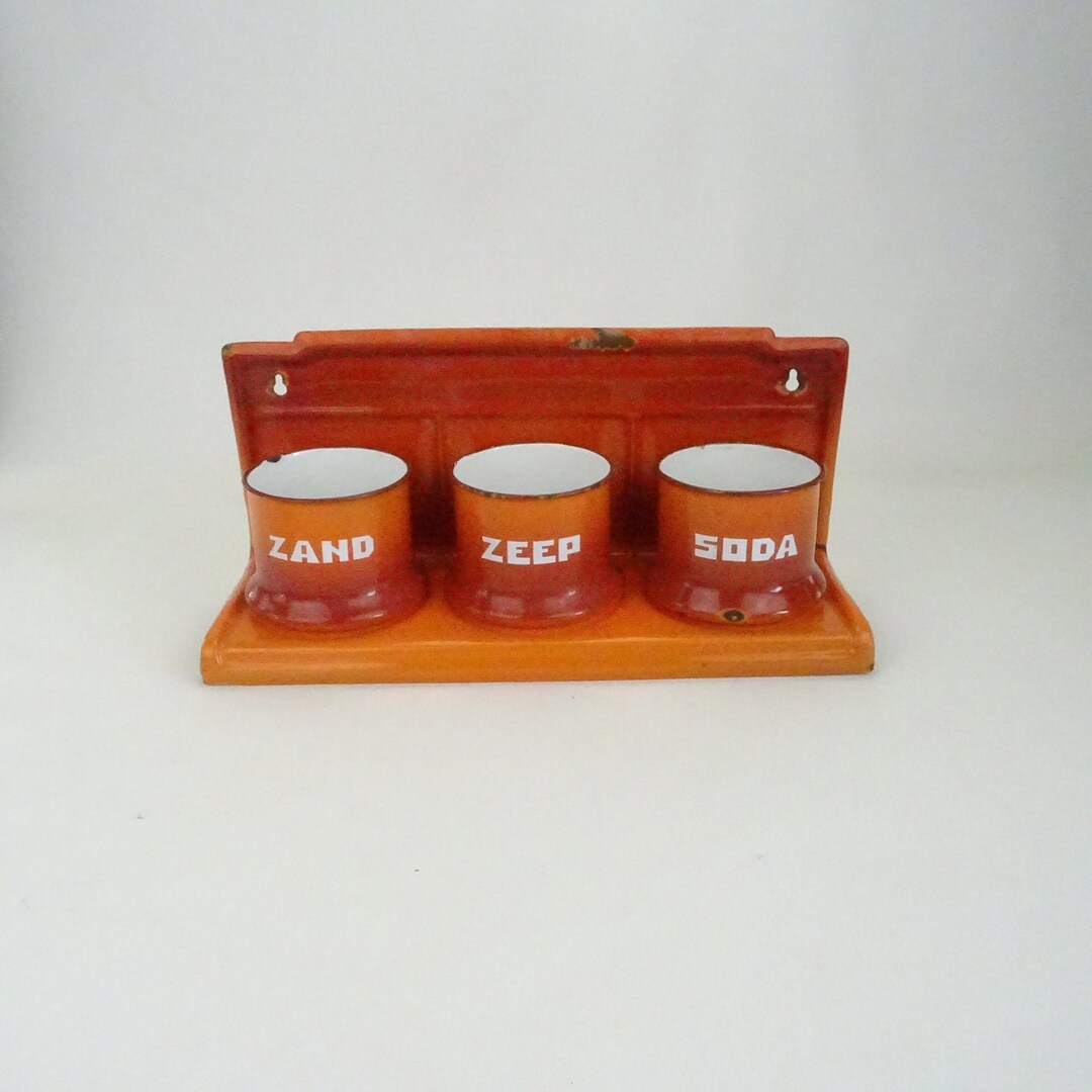 Enameled Sheet Metal Pots for Laundry / Metal Boxes for Laundry / Old ...