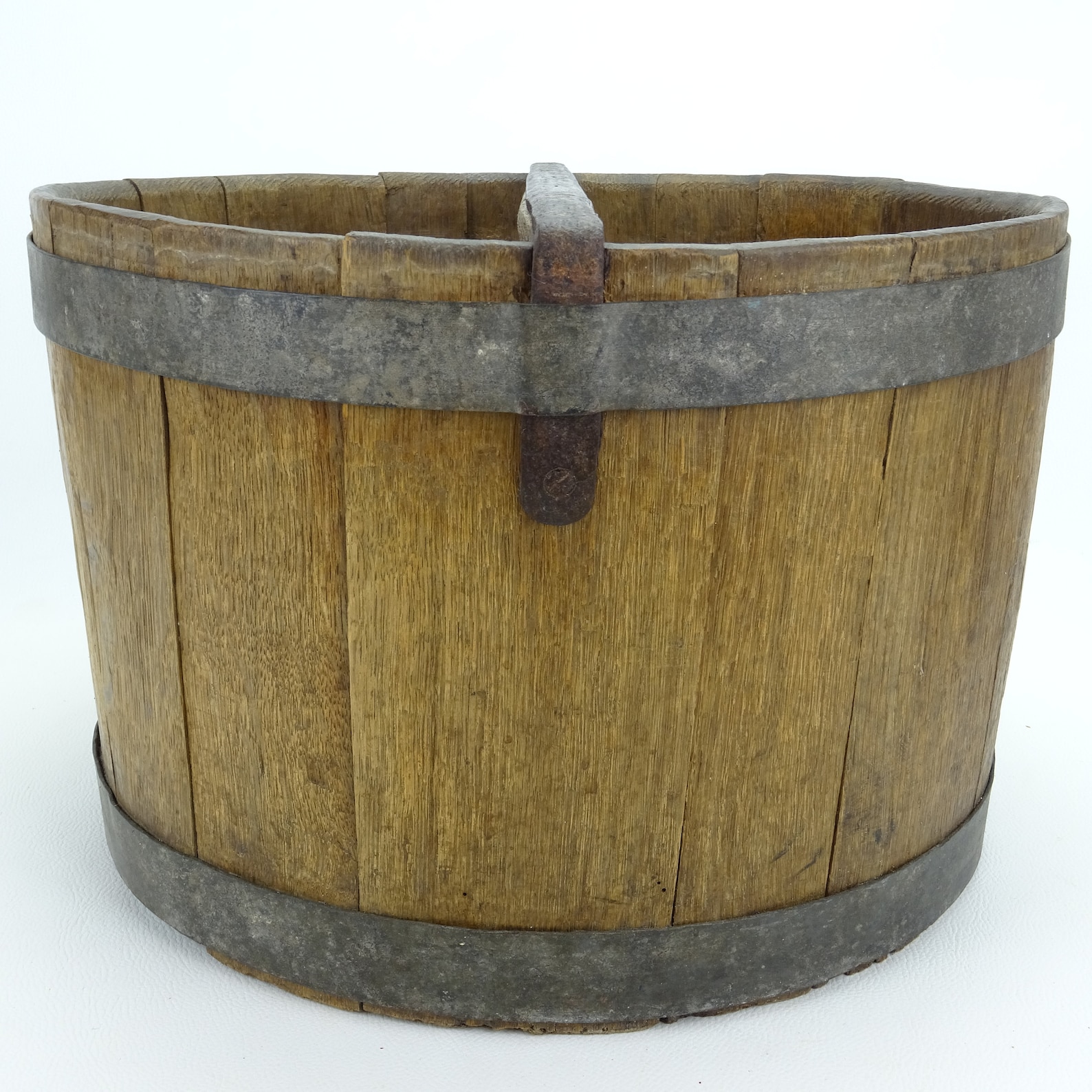 Grain Weighing Bushel / Wood and Metal Measure / French Folk Art ...