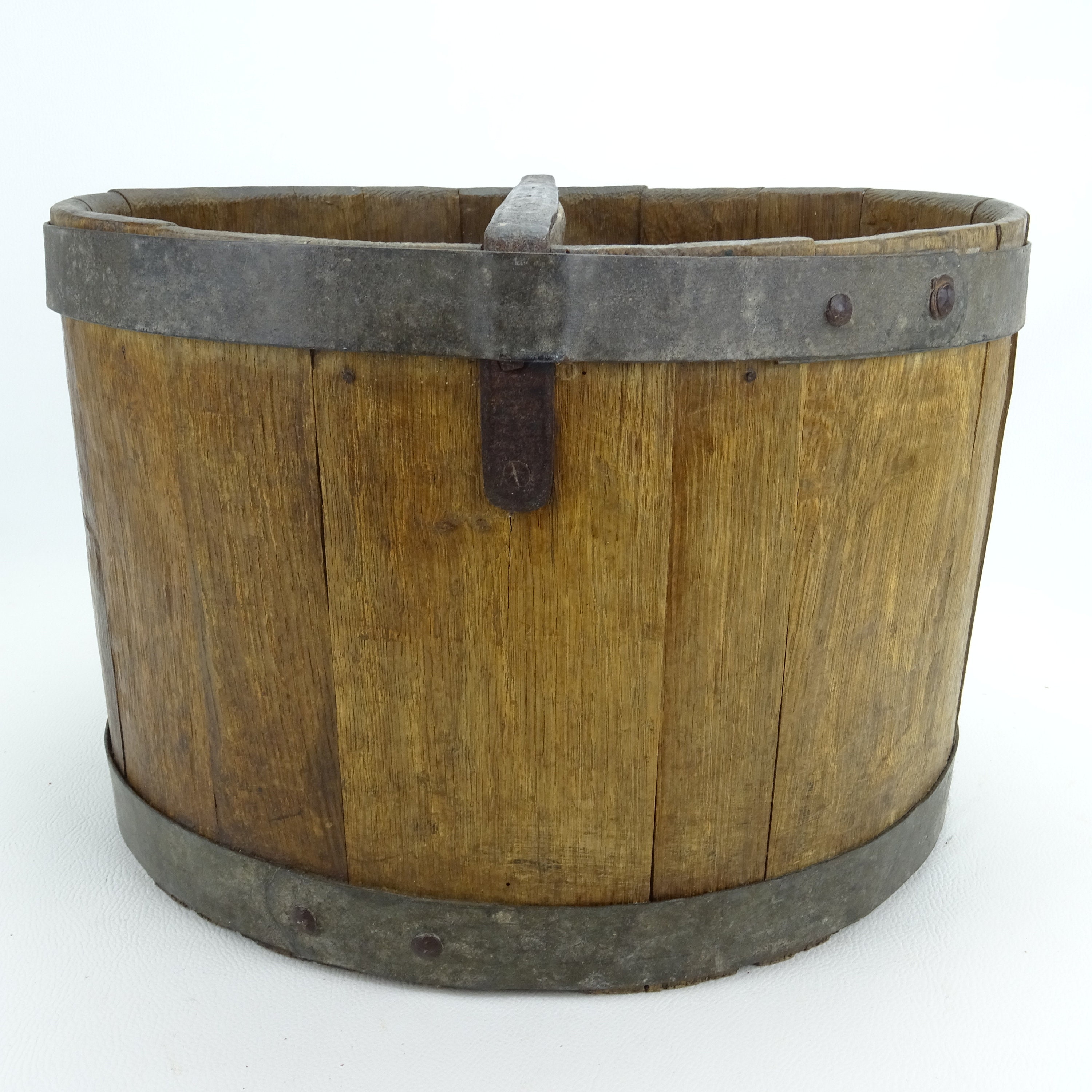 Grain Weighing Bushel / Wood and Metal Measure / French Folk Art ...