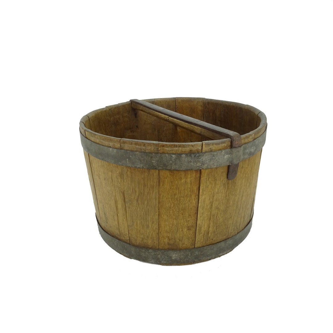 Grain Weighing Bushel / Wood and Metal Measure / French Folk Art ...