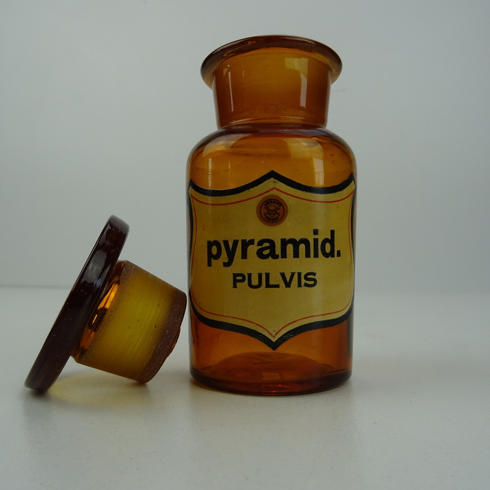 Glass Pharmacy Bottle / Apothecary Medical Bottle / Pulvis - Etsy