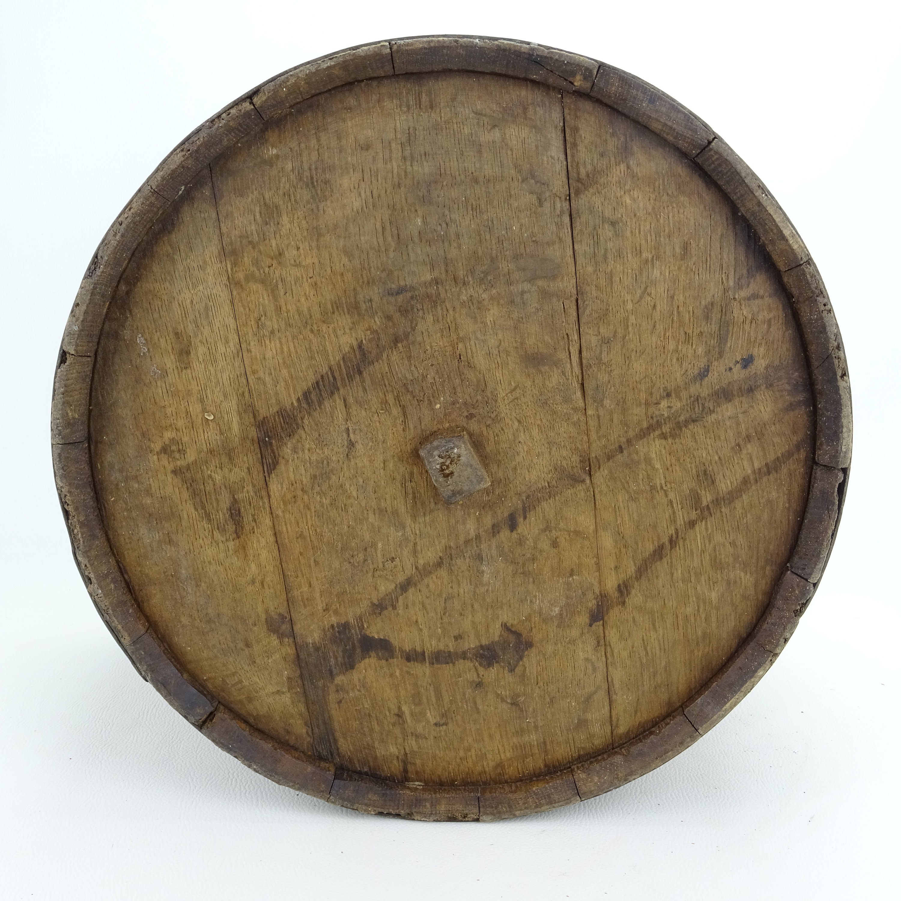 Grain Weighing Bushel / Wood and Metal Measure / French Folk Art ...