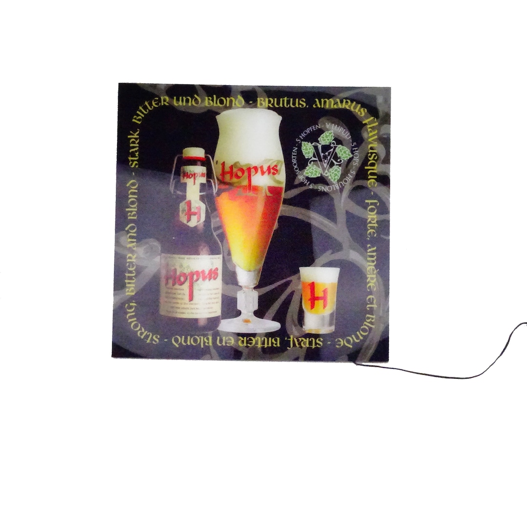 Illuminated Hopus Beer Advertising Sign / Wall Decoration Bar Kitchen ...