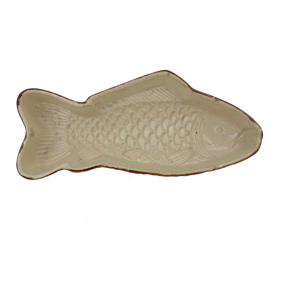 Ceramic Fish Pudding Mold / Vintage Kitchen and Table Decor / French ...