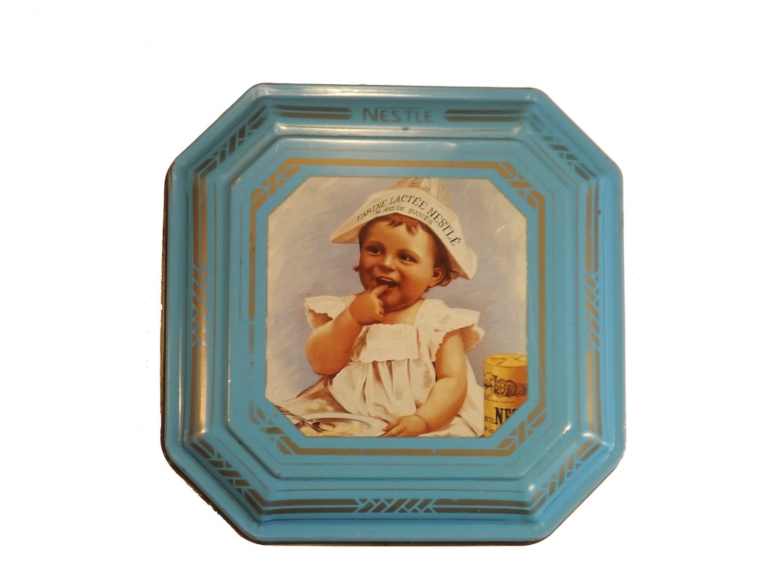 Very Rare Nestlé Tin Box With Baby / Tin Box Collection / Vintage Milk ...