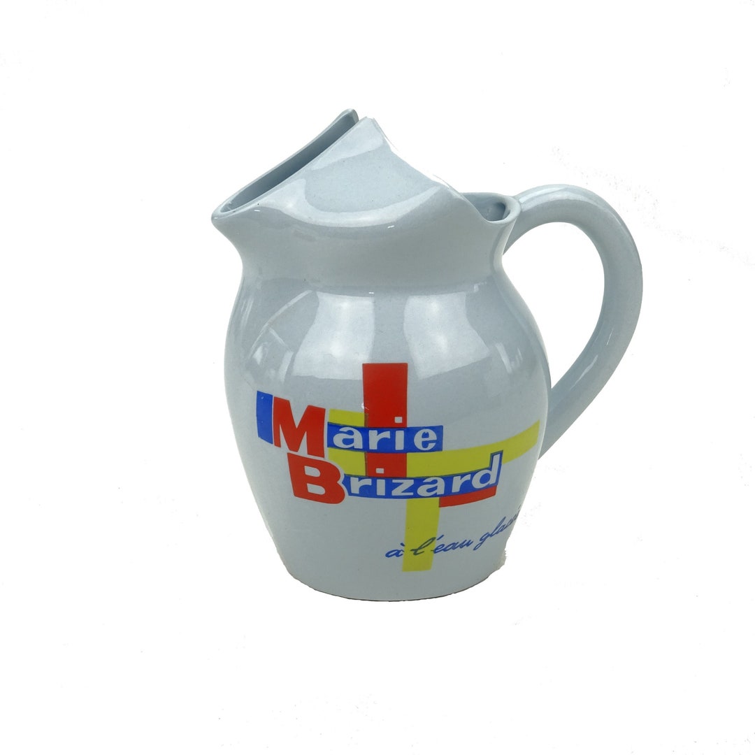 Old Marie Brizard Ceramic Pitcher / Alcohol Jug for Bar and Bistro ...