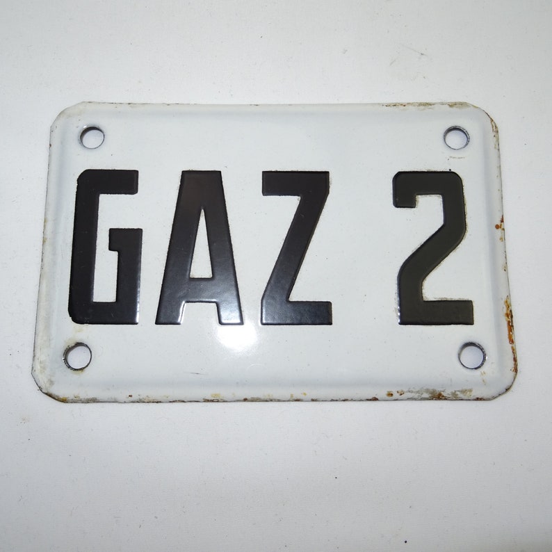 Original Plate in Enamelled Sheet Metal From the Gas Factory ...