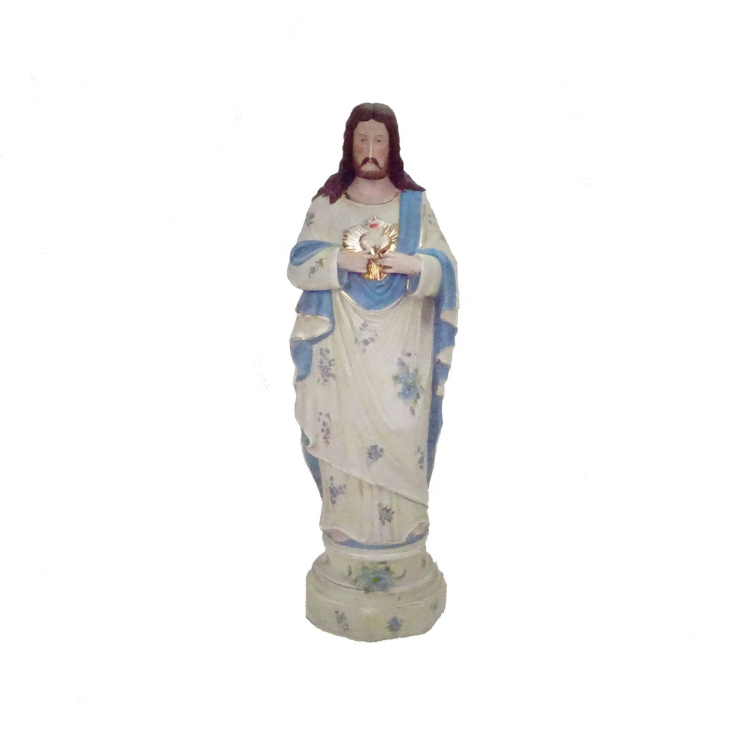 Biscuit Statue of Christ Jesus / Ancient Religious Sculpture ...