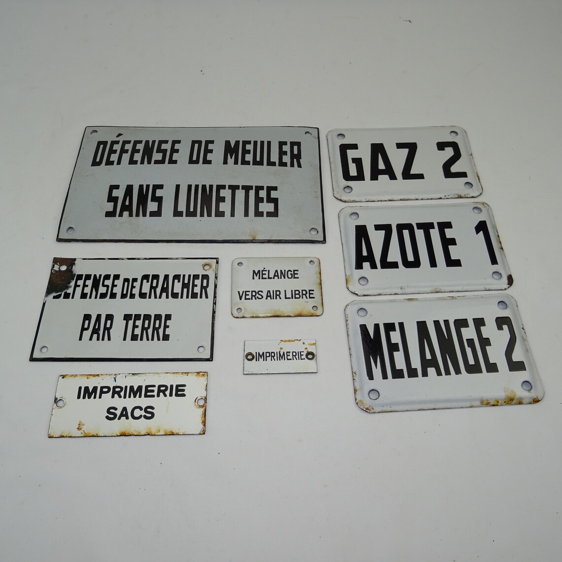 Original Plate in Enamelled Sheet Metal From the Gas Factory ...