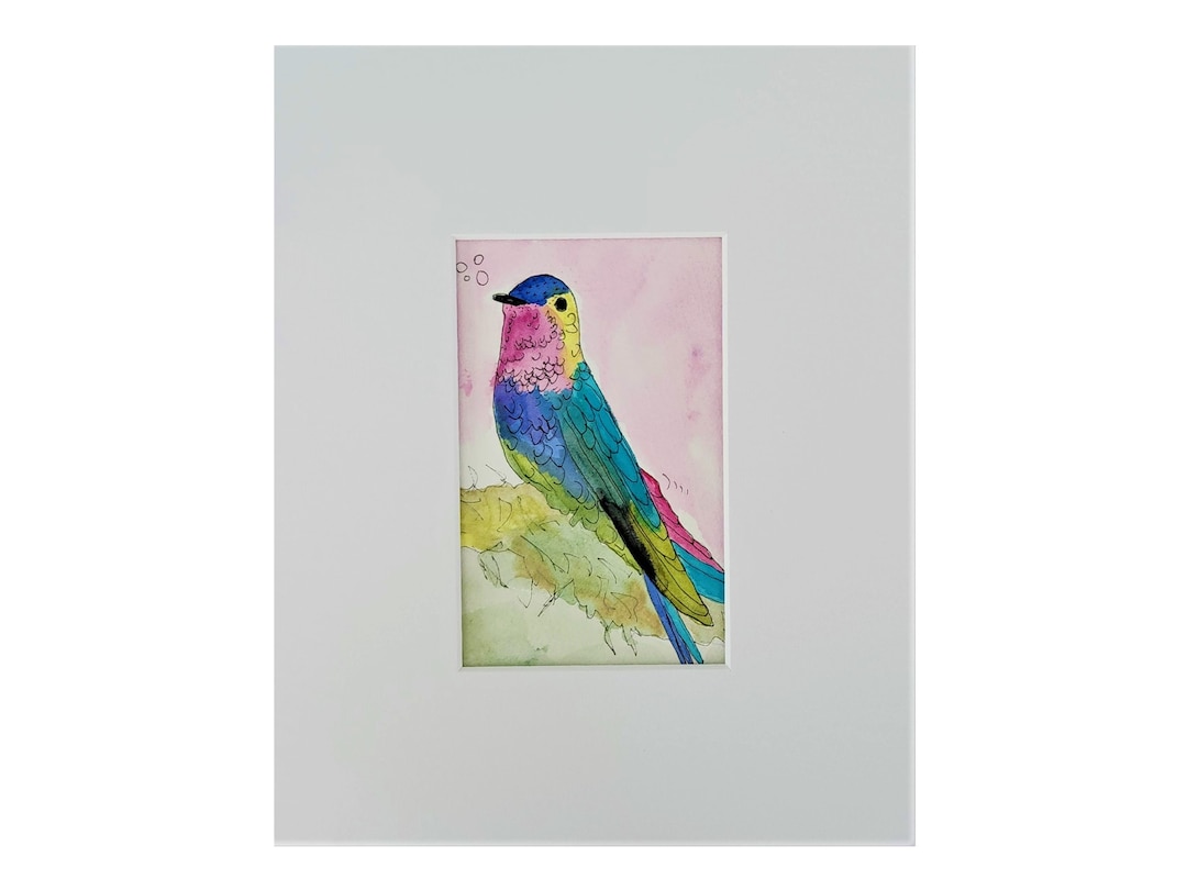 Colorful Bird Art, Bird Painting, Original Bird Art, Colorful ...