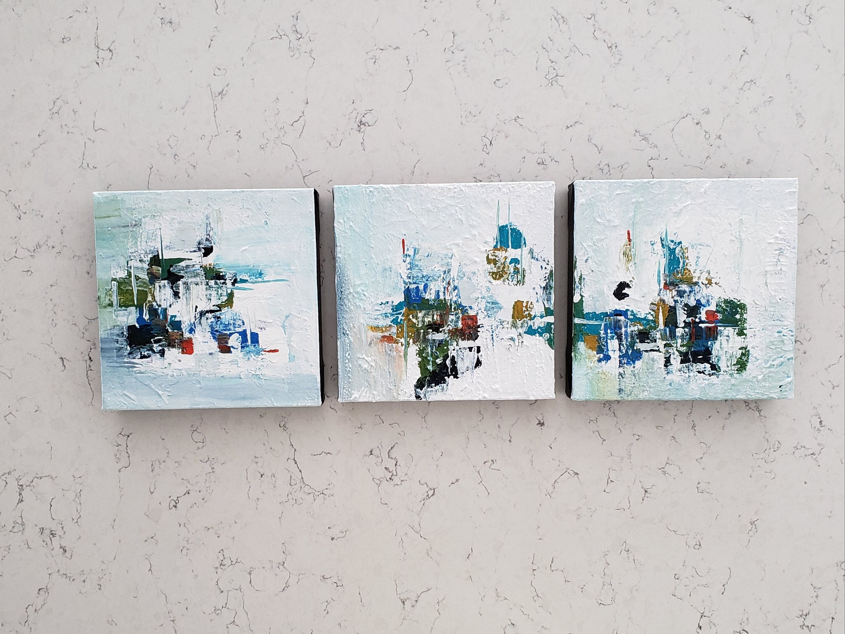 Abstract Landscape Art, Triptych Nature Painting, Original Painting ...