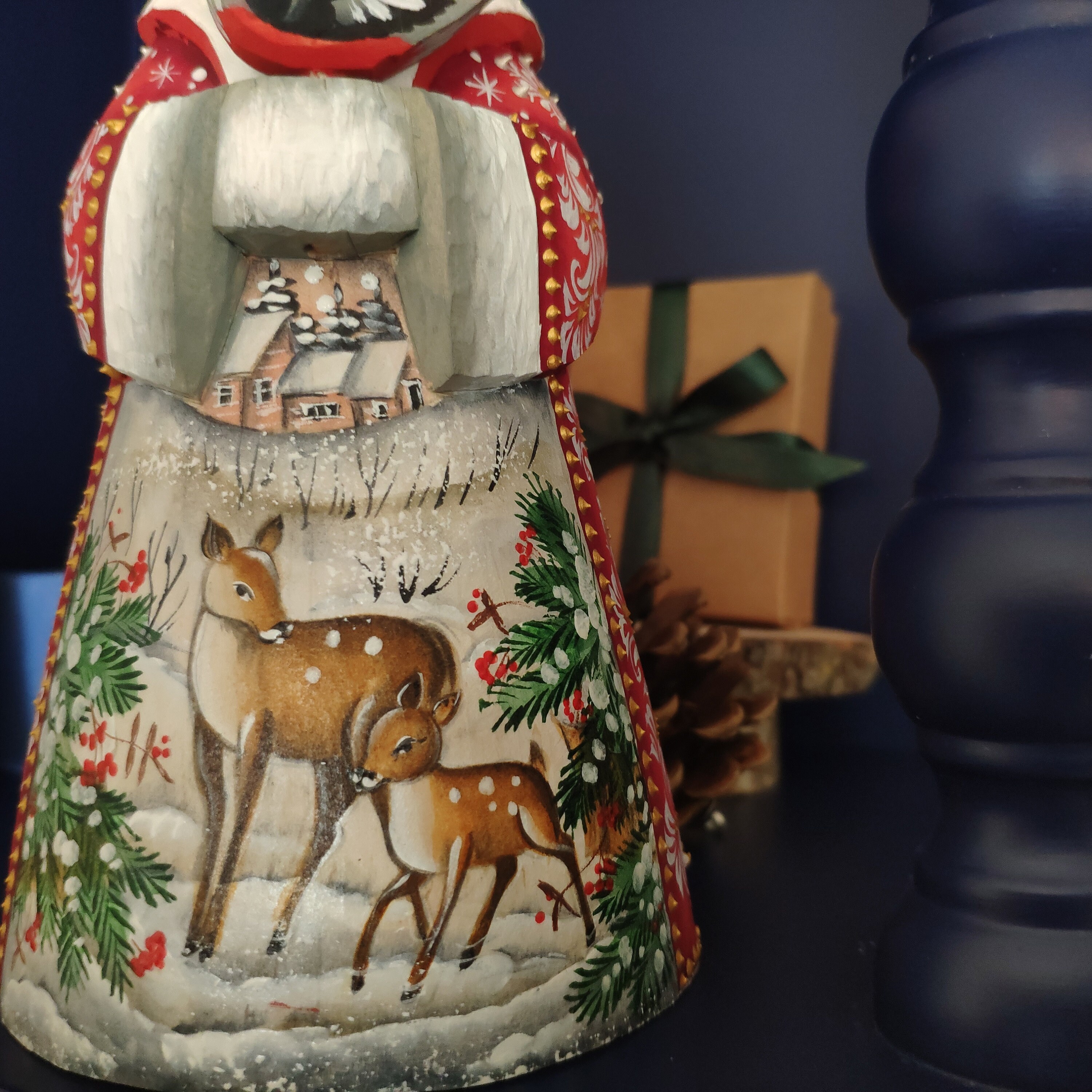 Carved Snow Maiden: Russian Christmas Ornament for Happy Holiday ...