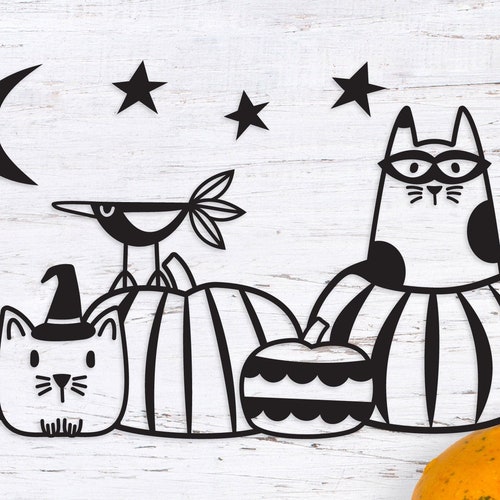 Halloween Cat SVG Halloween Cricut Cut File Machine Cut - Etsy