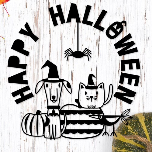 Funny Dog Tag SVG for Halloween Happy Howl-o-ween Dog Tag | Etsy