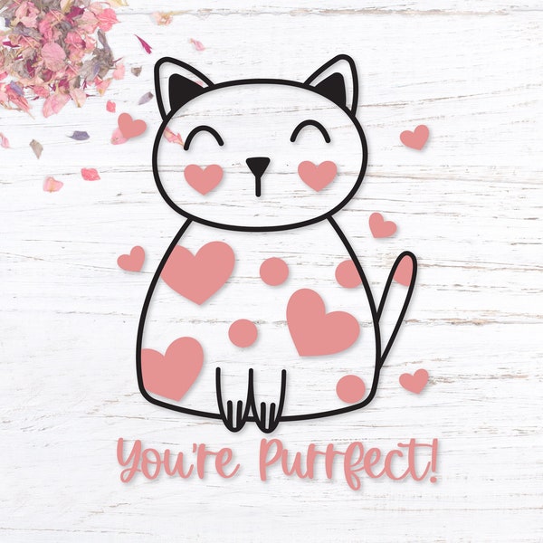 You Are Purrfect Svg - Etsy