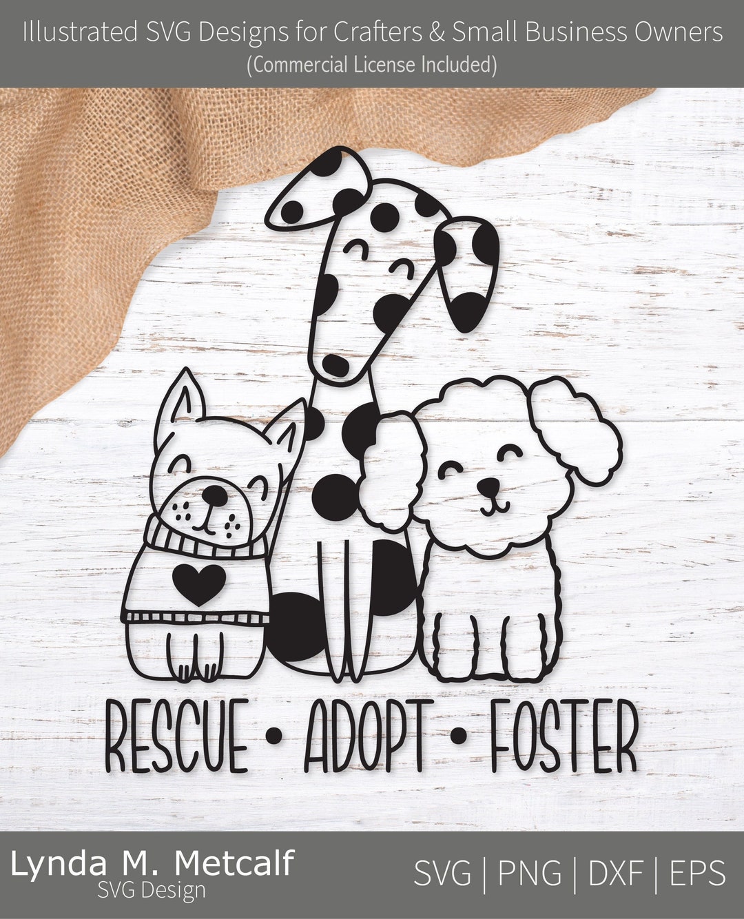 Rescue Adopt Foster Dogs Svg Design. Dog Owner Cut File for Shirt ...