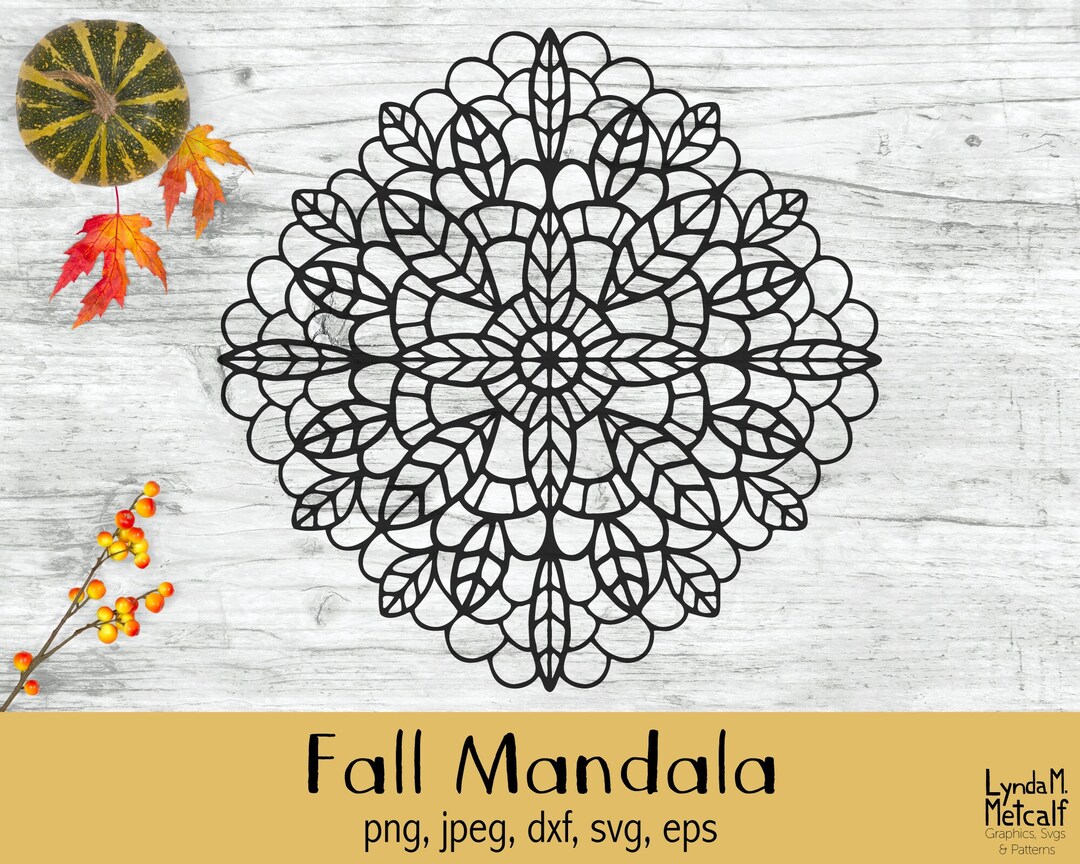 Fall Mandala SVG File for Cutting Machines and Craft Projects - Etsy
