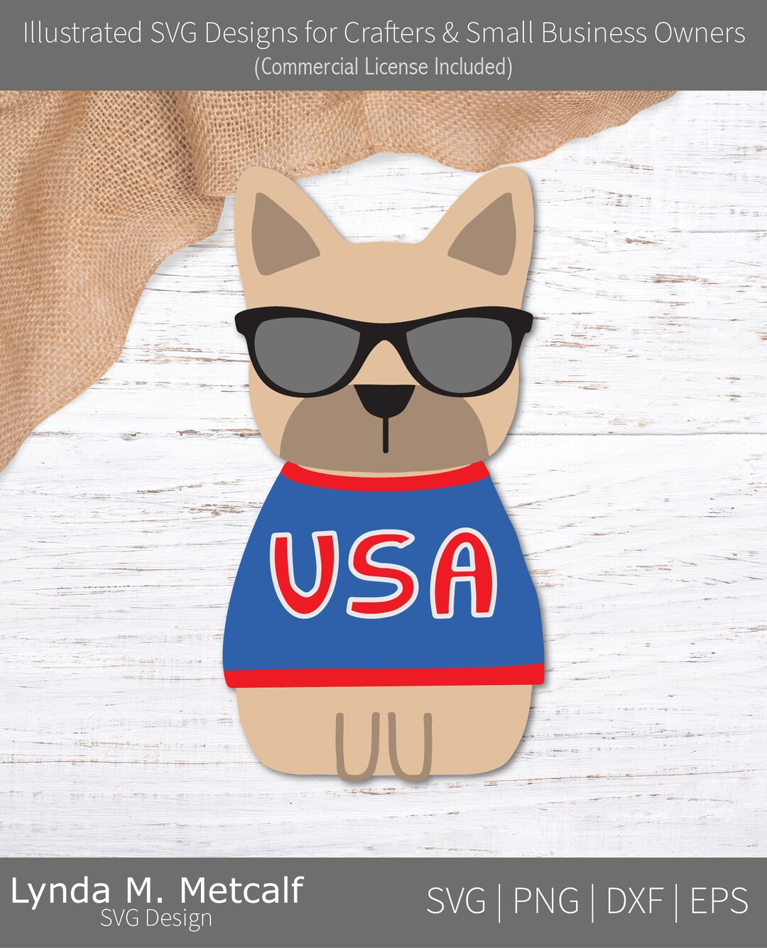 Patriotic Puppy SVG, Cute Puppy Clip Art, Dog Svg File for Cricut, USA ...