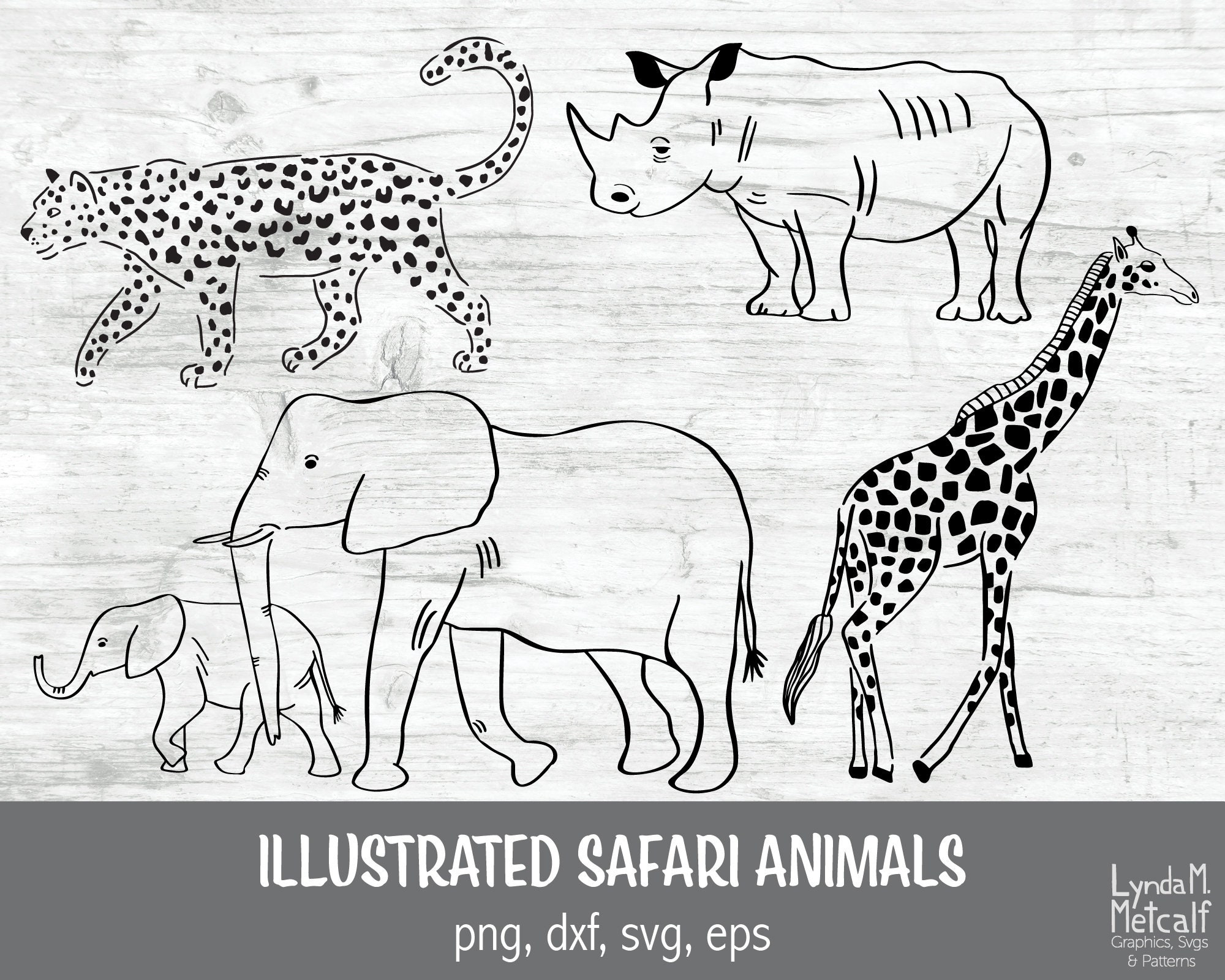 Card Making & Stationery Safari Animal Scene Safari Elephant Clipart ...