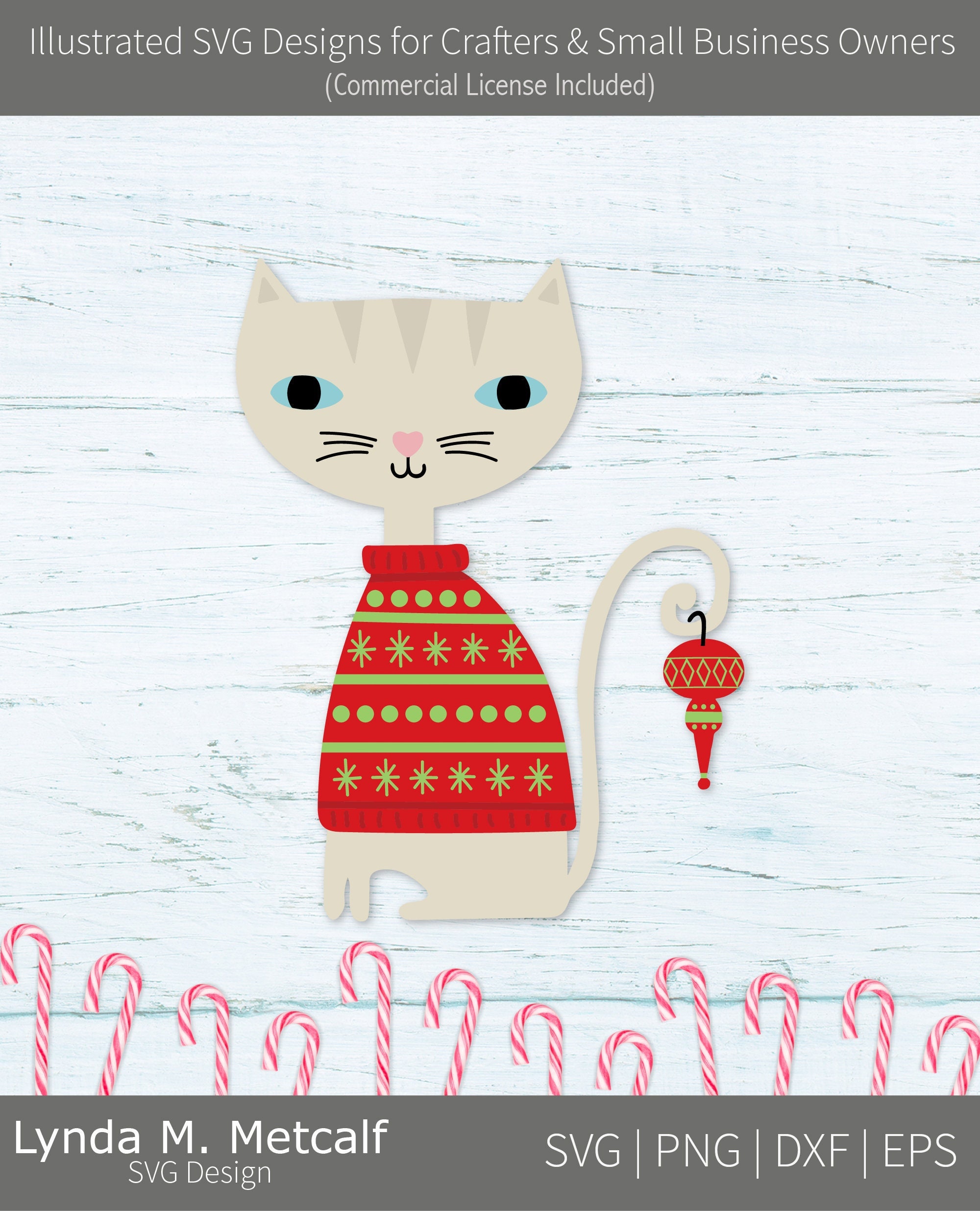 Christmas Cat Svg Winter Cat Svg Cat Svg Cat Cut File Cat | Etsy