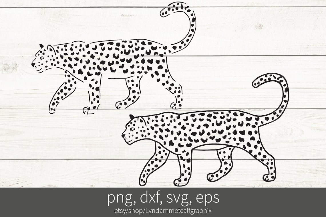 Leopard SVG File for Cricut & Silhouette Machines Leopard - Etsy