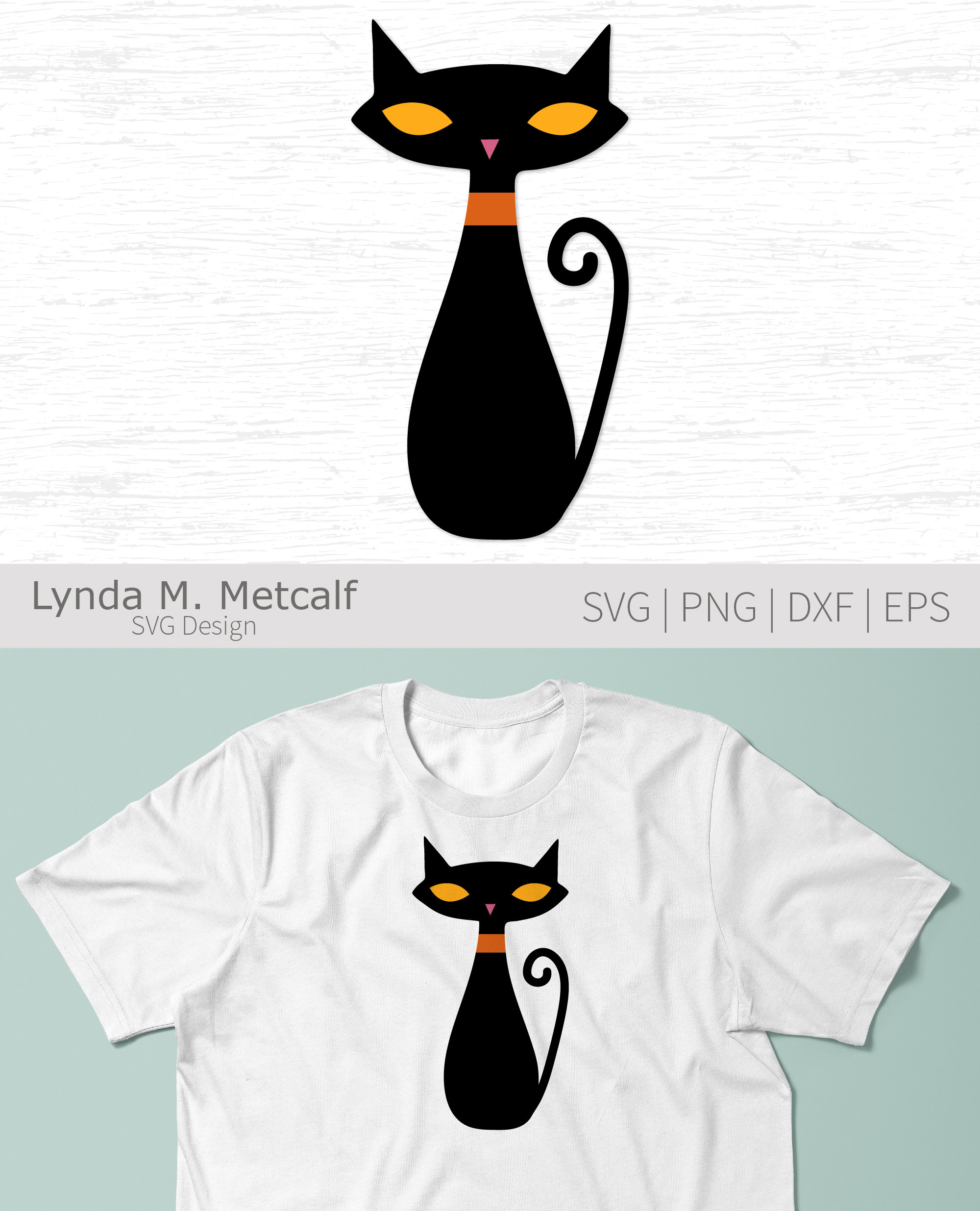 Fall Cat Svg. Black Cat Svg. Cute Halloween Cat Svg. Retro Halloween ...
