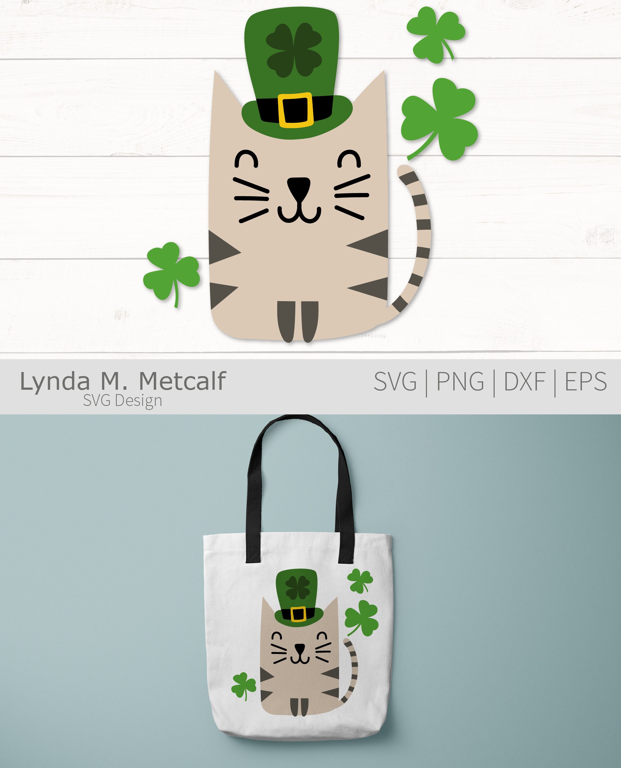 Irish Cat Svg for St Patricks. Cat Svg for St Patricks Day. Cat Svg. St ...