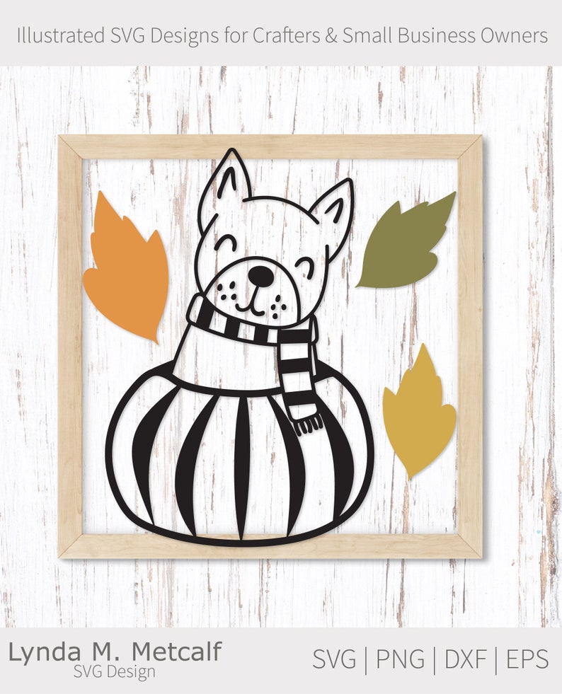 Fall Dog Svg. Puppy in Pumpkin Svg. Autumn Svg Cut File. Fall Leaves ...
