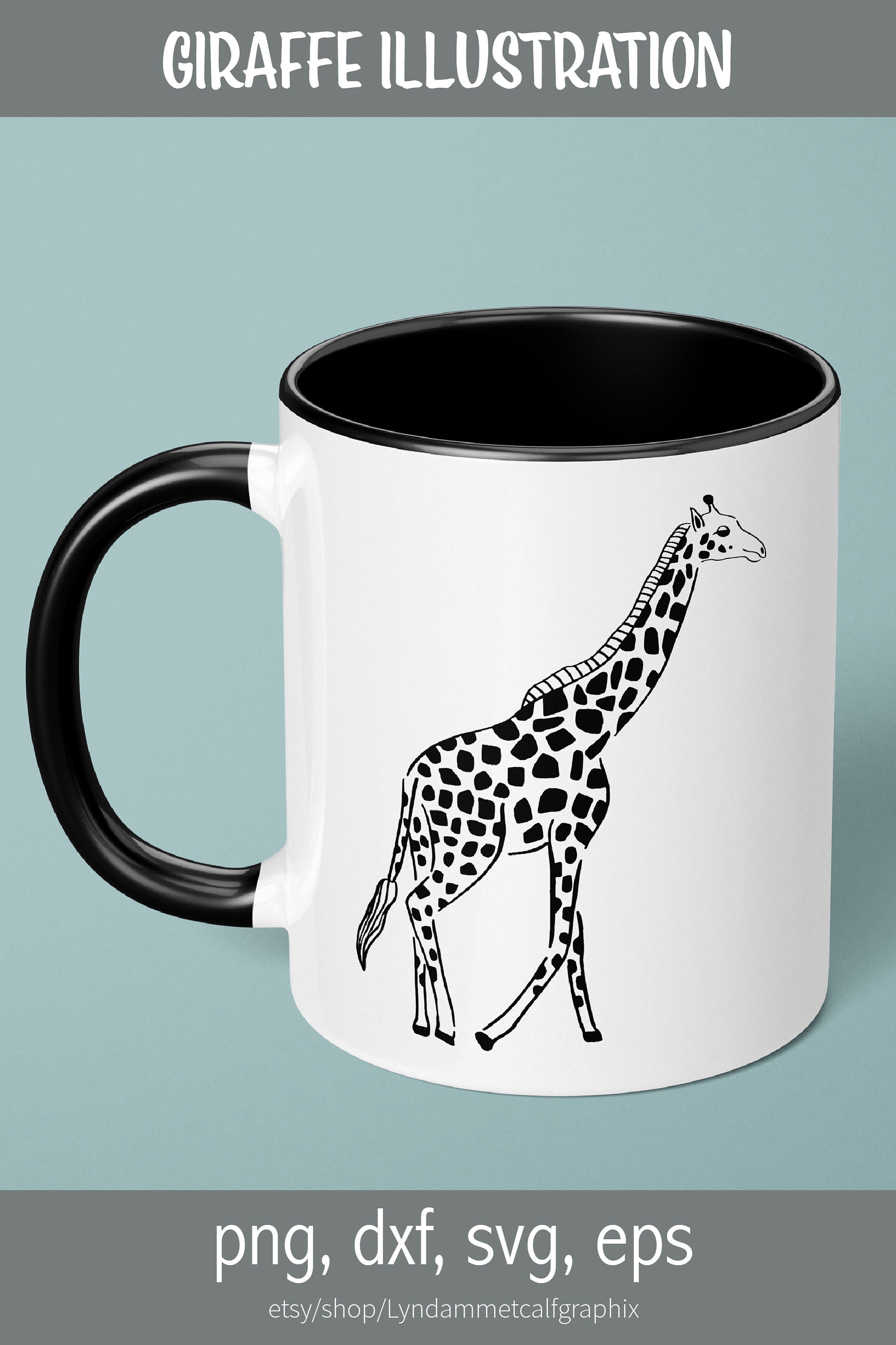 Illustrated Giraffe SVG File for Cricut & Silhouette Machines | Etsy