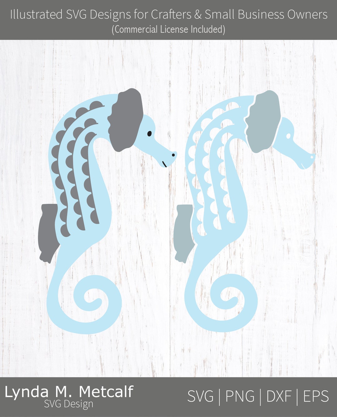 Seahorses SVG Files. Seahorses Png Clipart. Ocean Sea Life Designs ...