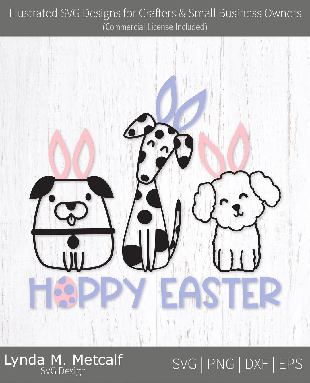 Hoppy Easter Dogs Svg. Bunny Puppies Png Clipart. Rabbit Ears Vector ...