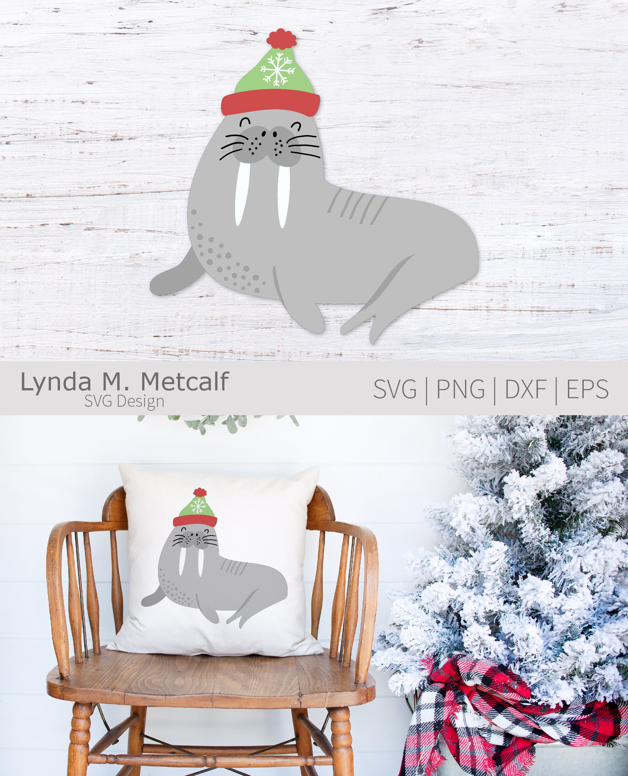 Christmas Walrus SVG Walrus Svg Holiday Walrus Svg Walrus - Etsy