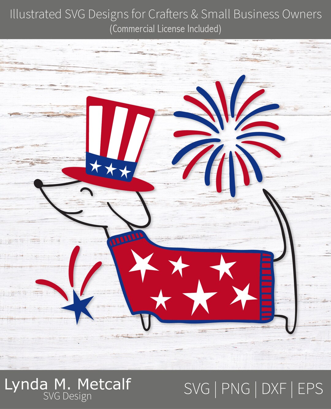 Patriotic Dog SVG. 4th of July Dog Svg. Dog Svg File for Cricut. Doxie ...