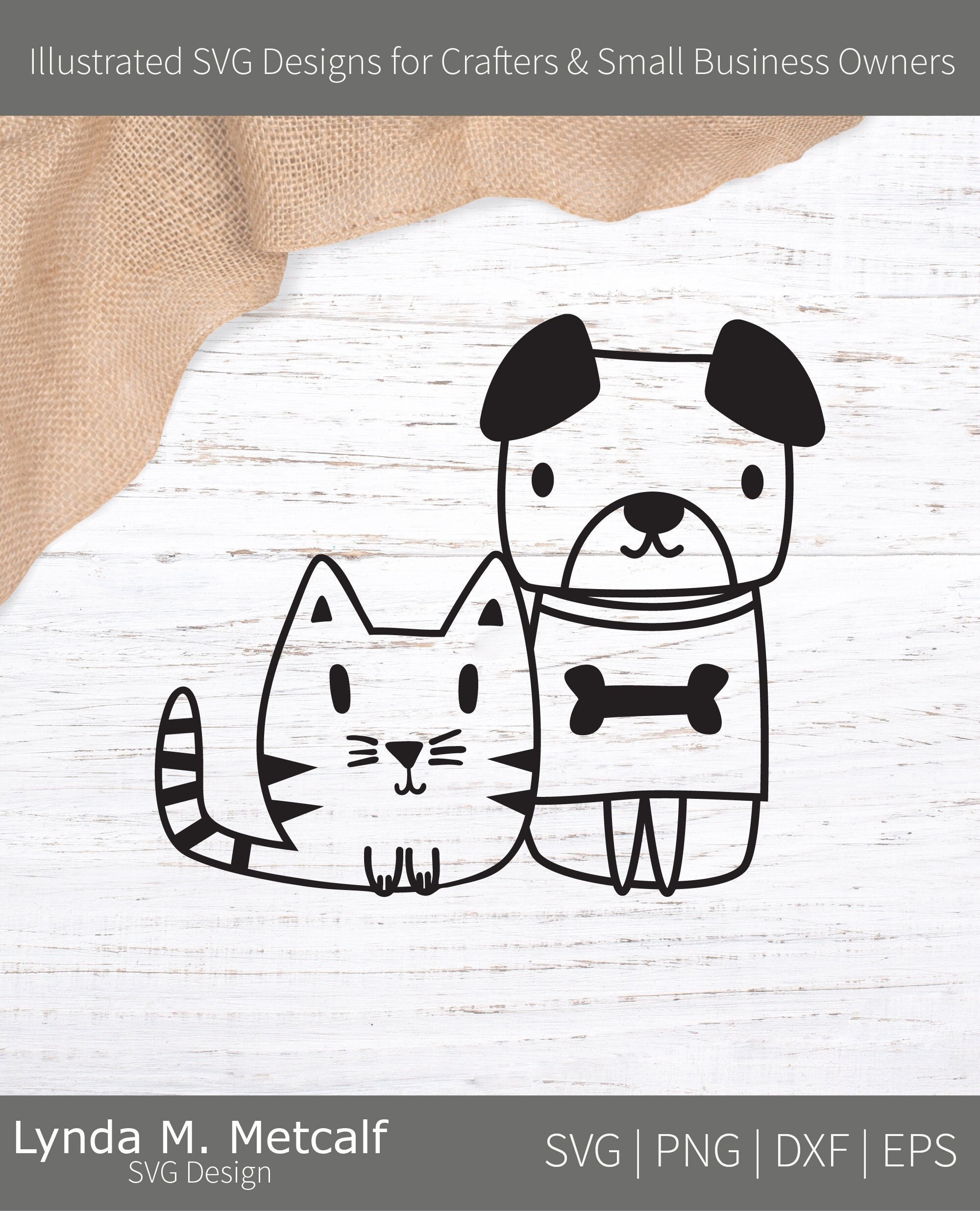 Dog and Cat SVG File Dog Svg Cat Svg Pets Cut File for - Etsy UK