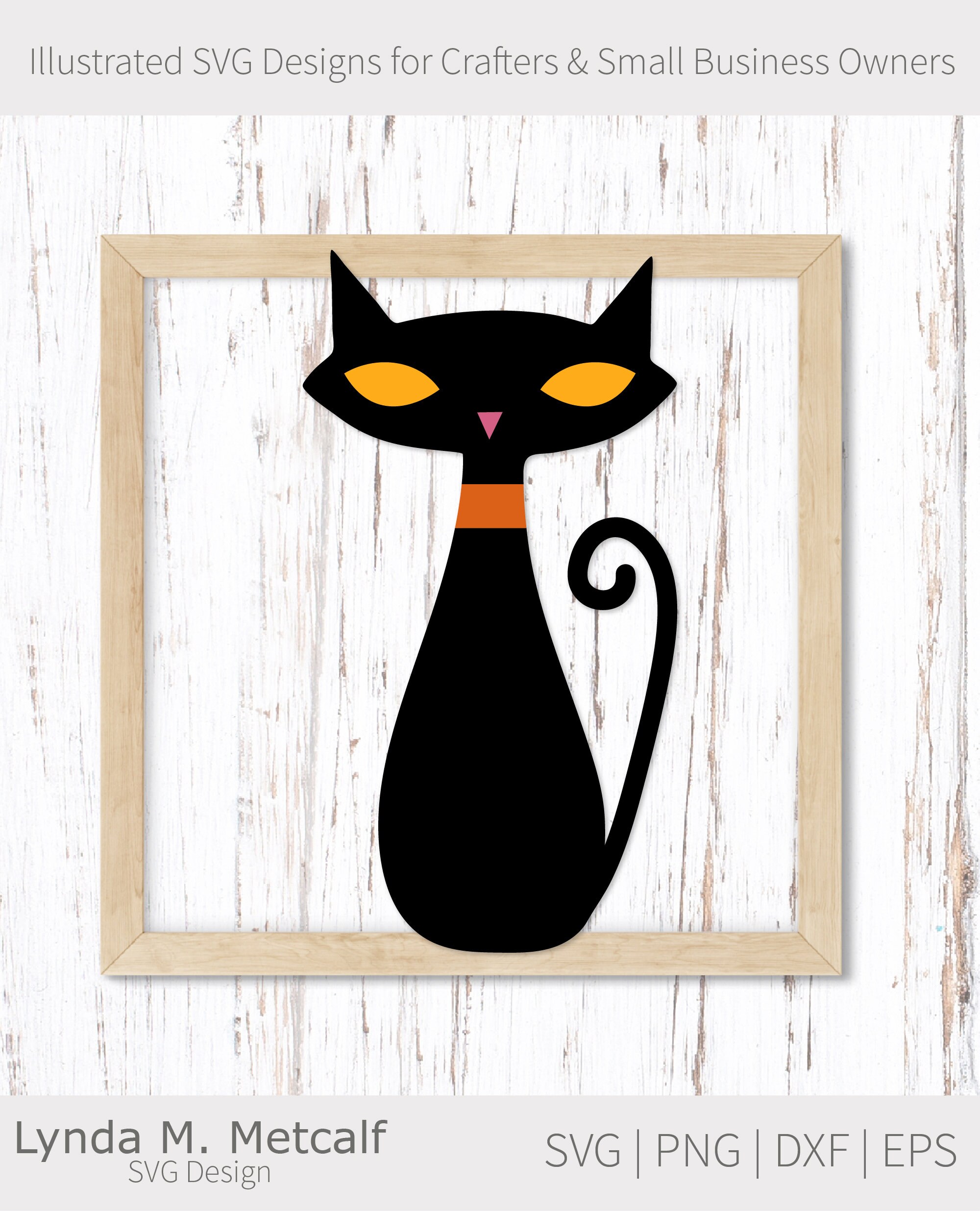 Fall Cat Svg. Black Cat Svg. Cute Halloween Cat Svg. Retro Halloween ...