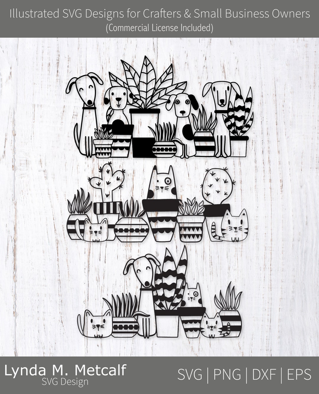 Cats and Dogs Svg Bundle. Pets Svg Bundle. Dogs With Plants Svg. Cats ...