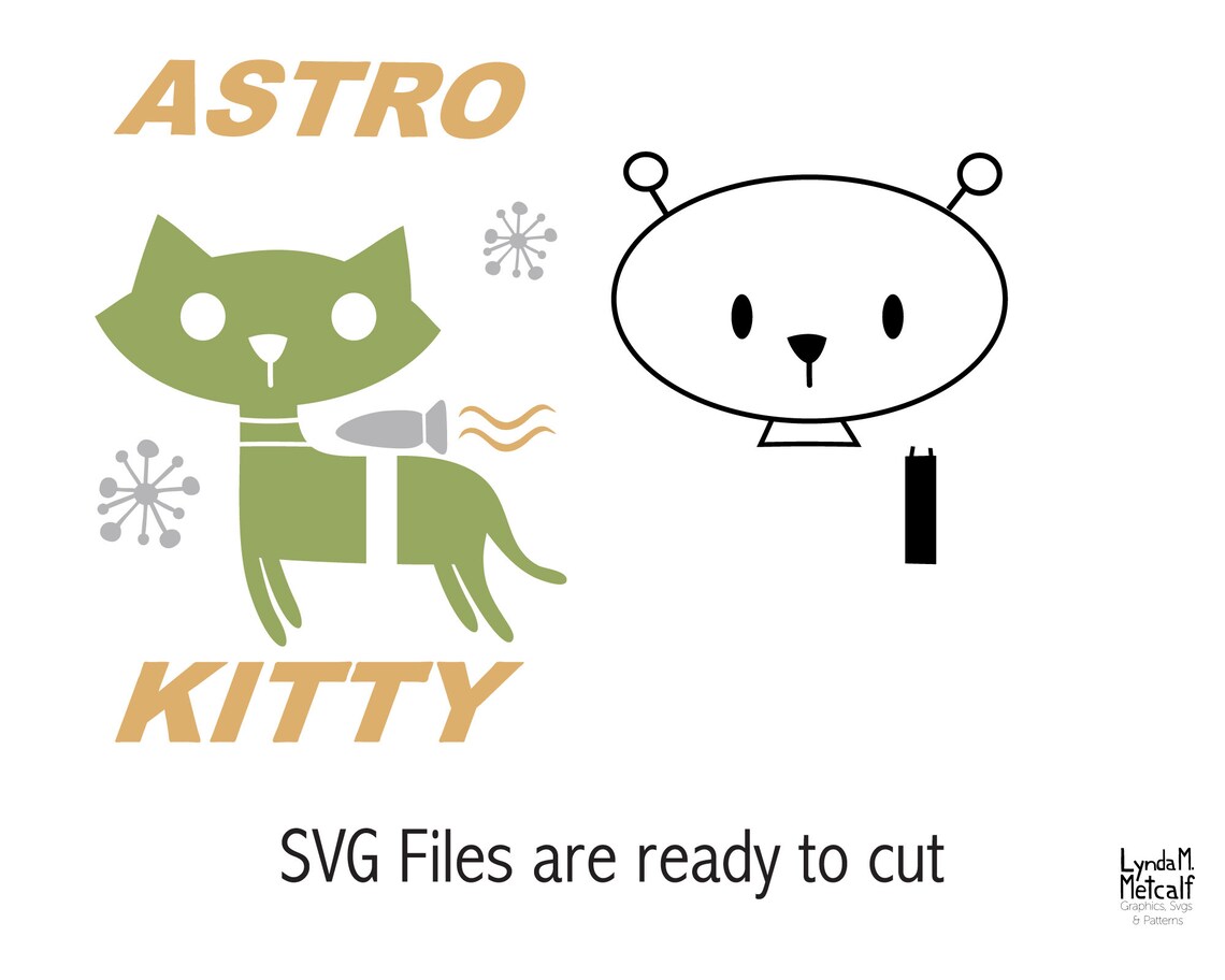 Space Cat SVG File for Cricut & Silhouette Machines Cat Svg | Etsy