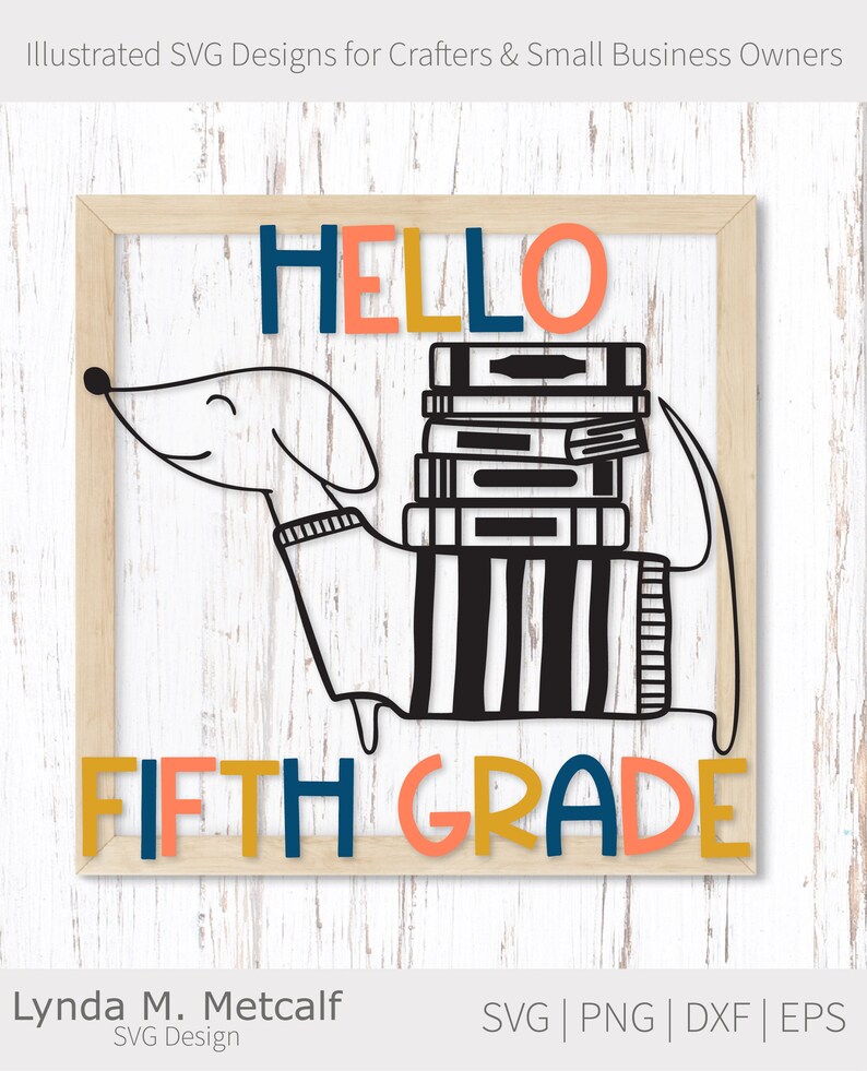 Hello Fifth Grade Svg. Back to School Svg. Dog Svg. Dachshund - Etsy