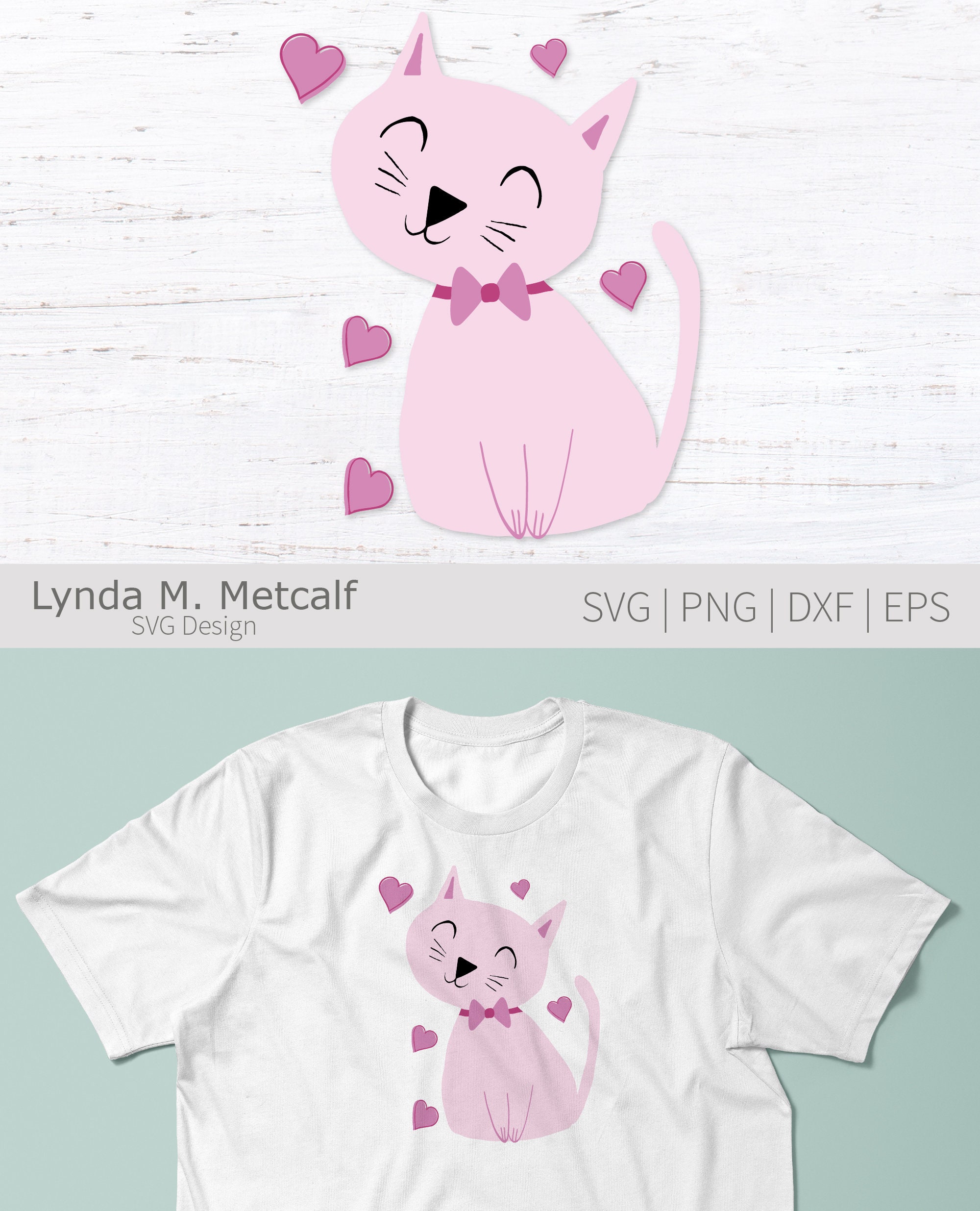 Cat Valentine SVG Valentine Svg Valentine Svg for Kids Cat - Etsy