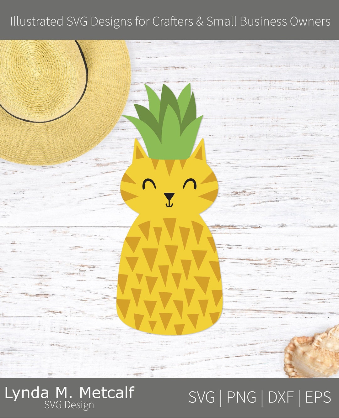 Pineapple Cat SVG, Kitty Svg, Pineapple, Kids Svg, Summer Clipart ...