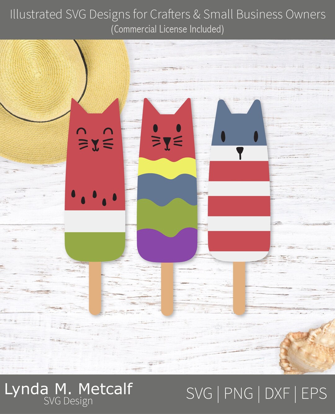 Paletas SVG, Gatos SVG, Helado svg, Imágenes Prediseñadas de verano ...
