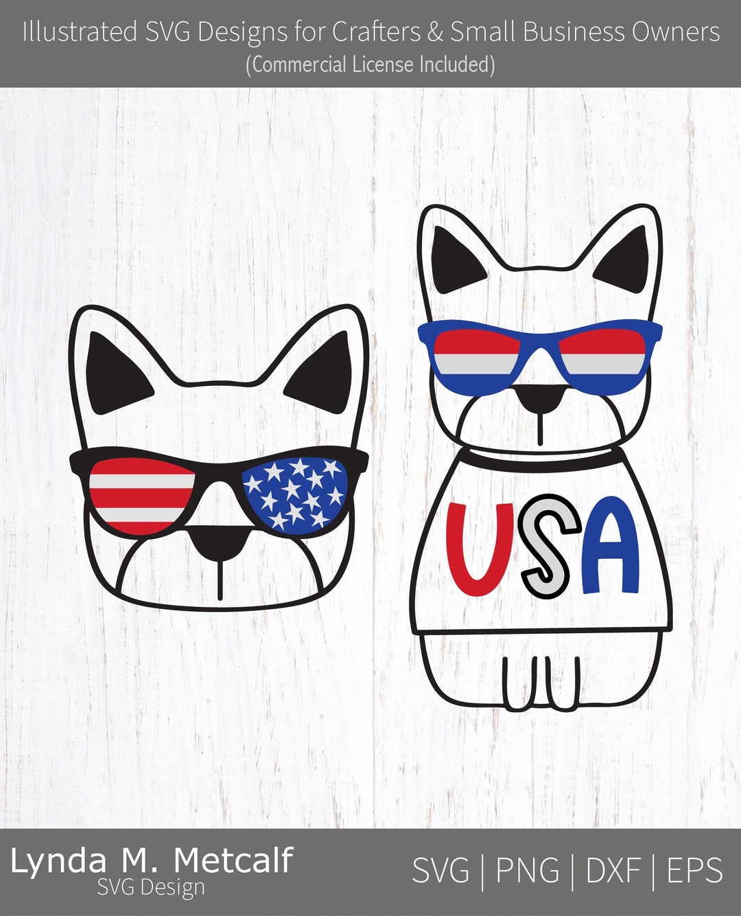 Patriotic Dog SVG. 4th of July Dog Svg. Dog Svg File for Cricut. Dog in ...