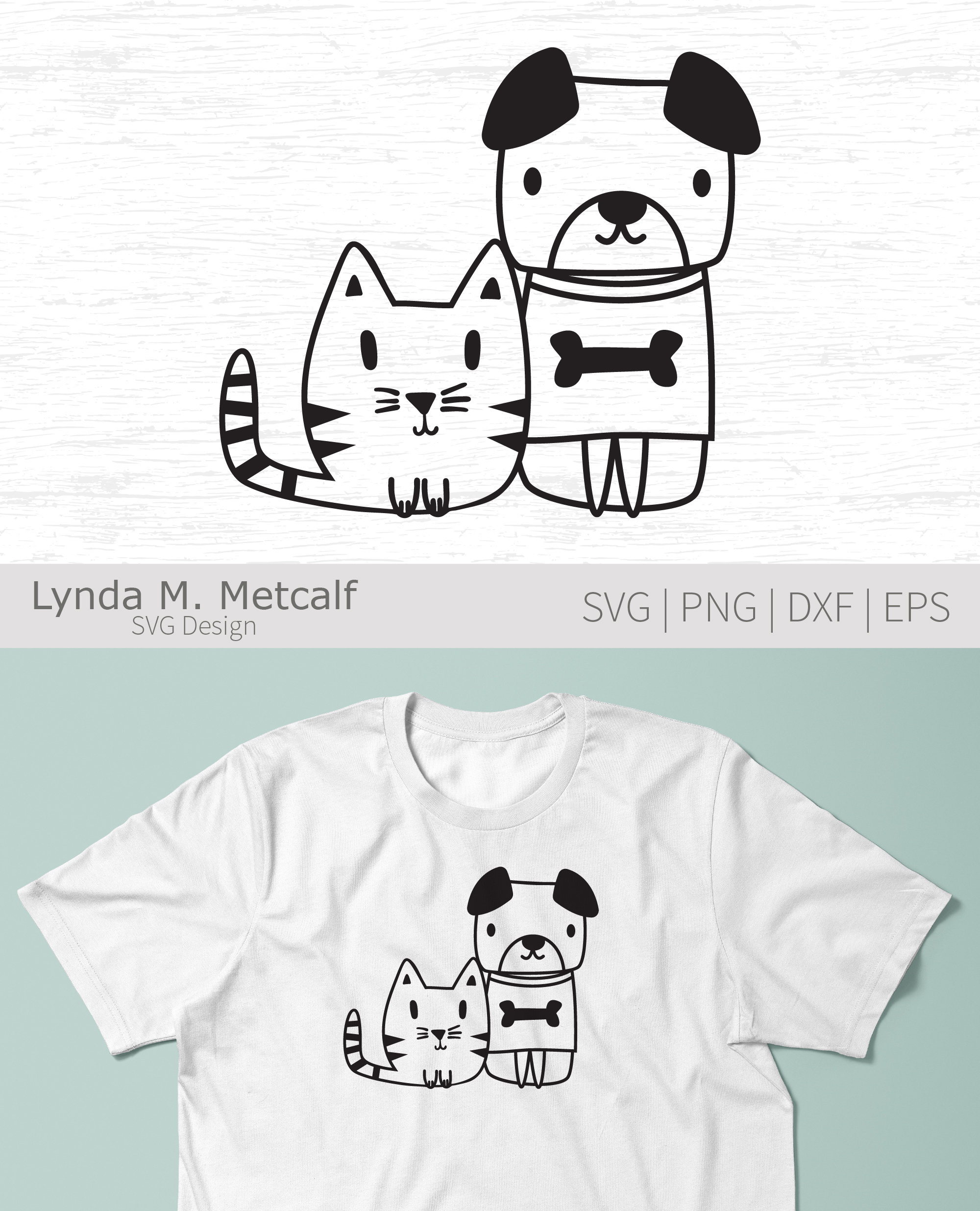 Dog and Cat SVG File, Dog Svg, Cat Svg, Pets Cut File for Cricut, Dog ...