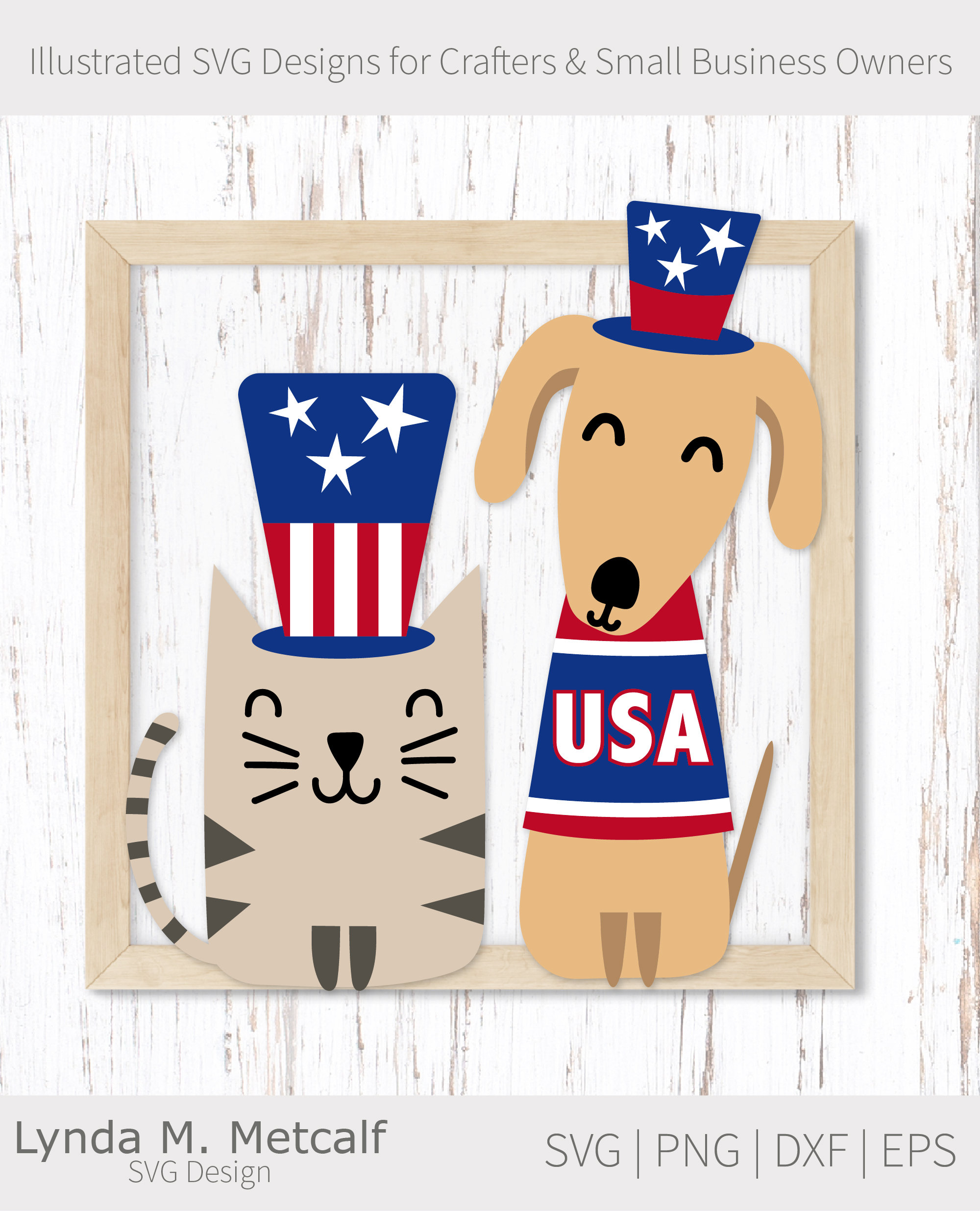 Patriotic Cat And Dog