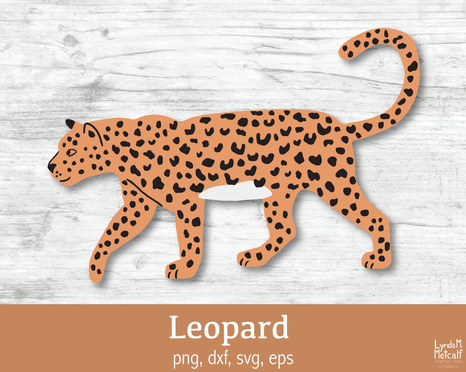 Safari Leopard SVG File for Cricut & Silhouette Machines, Leopard Print ...